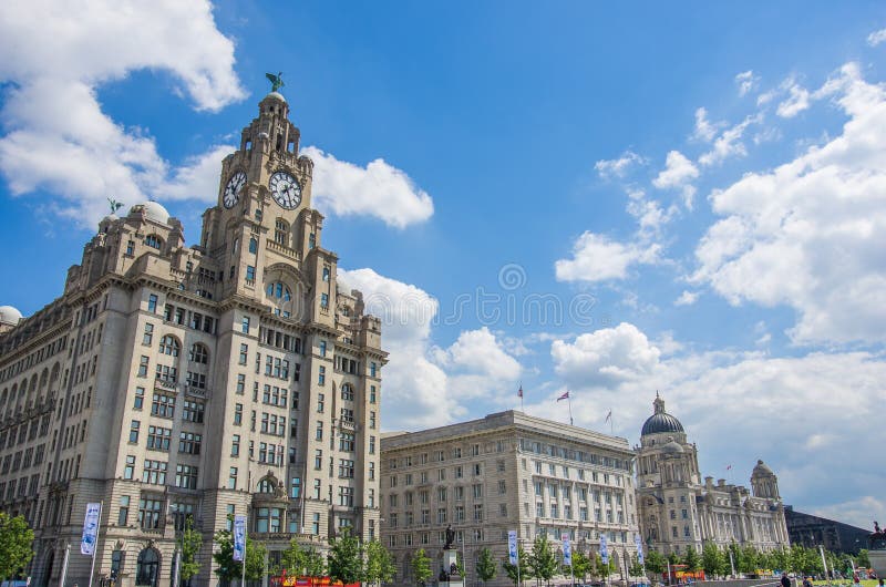 Liverpool Liver Royal Building Editorial Photography - Image of mersey ...