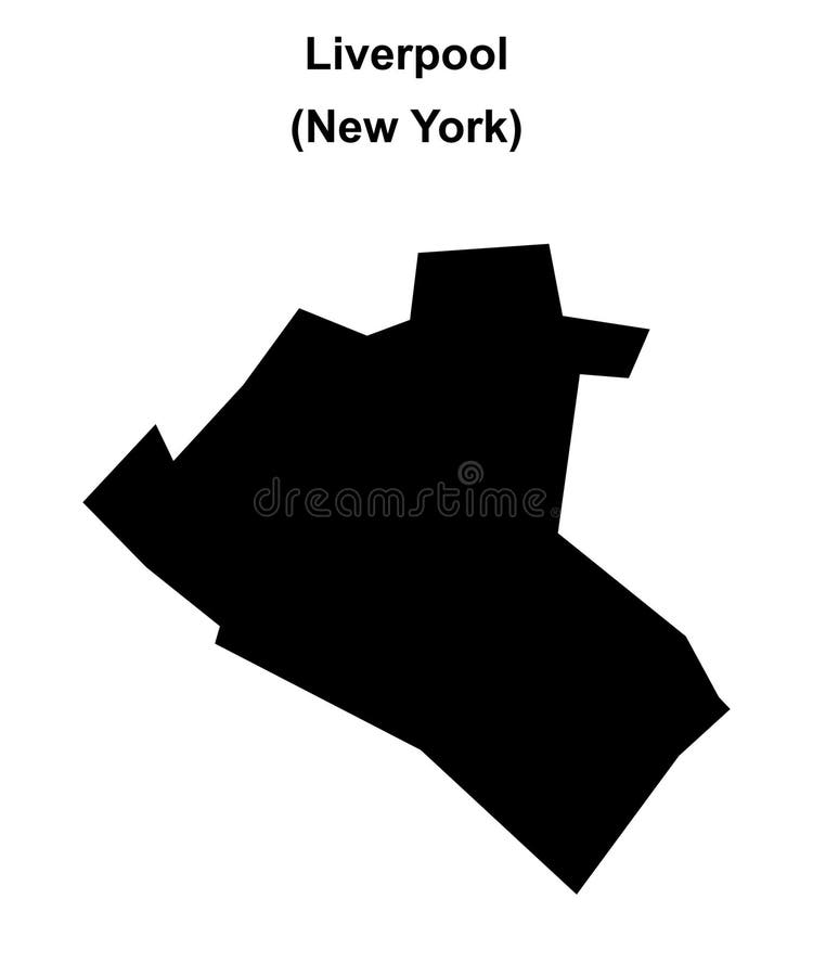 Liverpool outline map stock vector. Illustration of template - 387619107