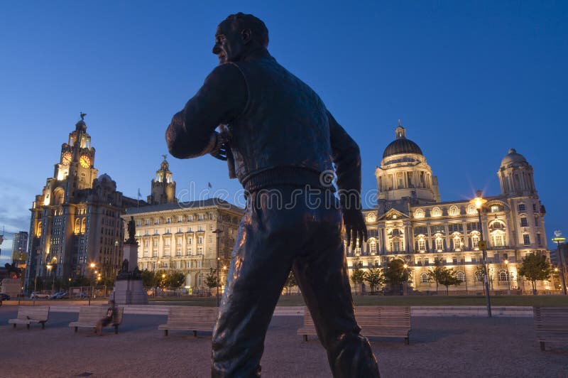 Liverpool - Pier Head stock image. Image of head, history - 12838869