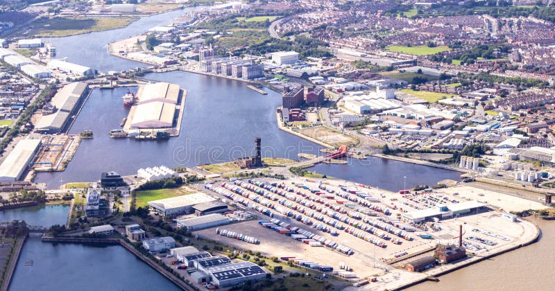 Liverpool Seen from the Air Stock Image - Image of city, liverpool ...