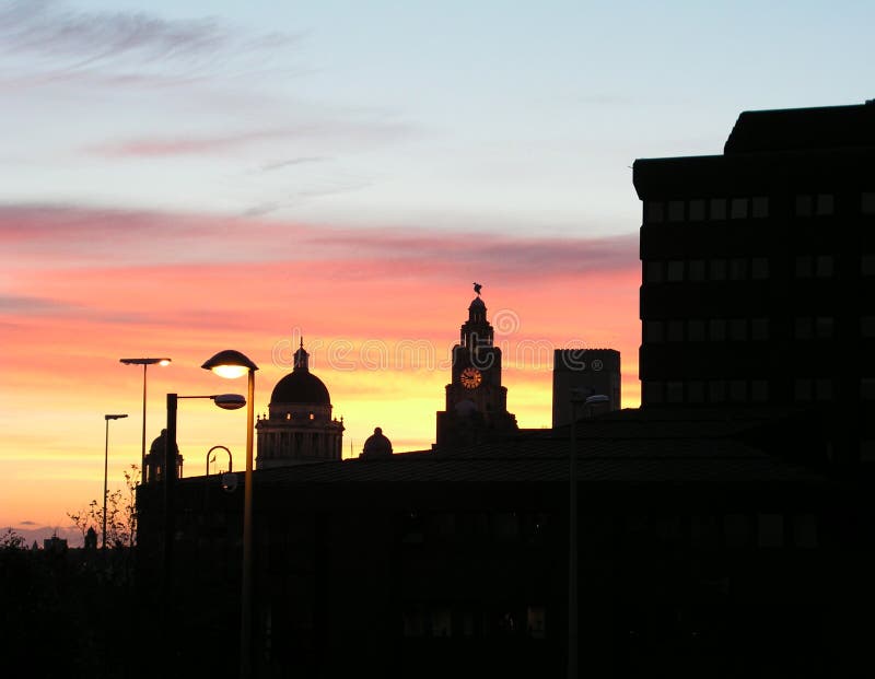Liverpool Skyline stock image. Image of liverpool, blue - 138727