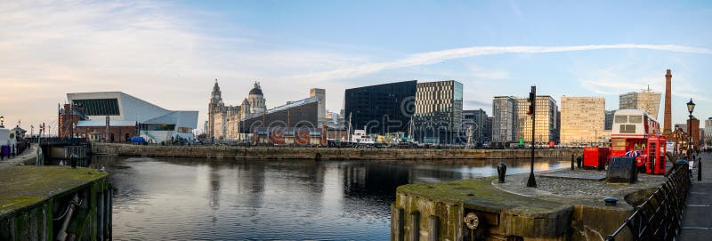 Liverpool Waterfront UK stock image. Image of landmark - 271254705