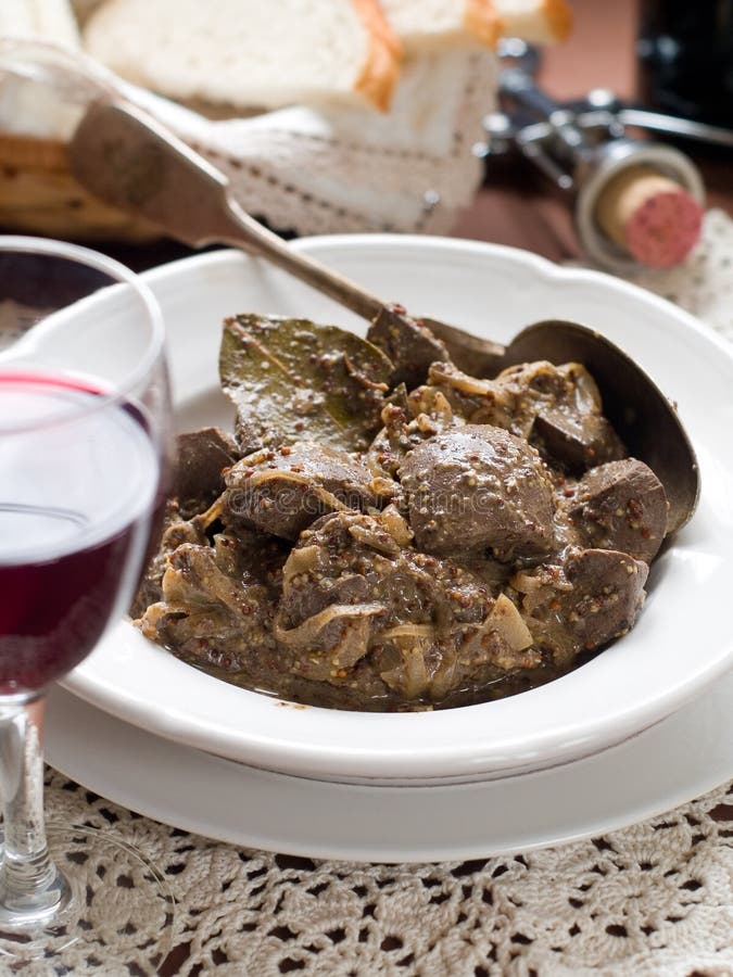 Livers (kidneys) strew stock image. Image of mustard - 29548307