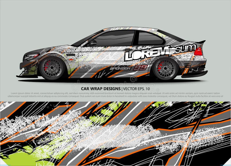 Livery for Car wrap Design stock vector. Illustration of design - 241854523