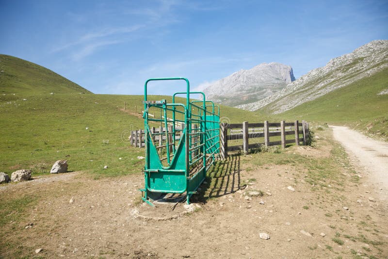 Livestock Enclosure in Cantabrian Valley Stock Photo - Image of farm ...