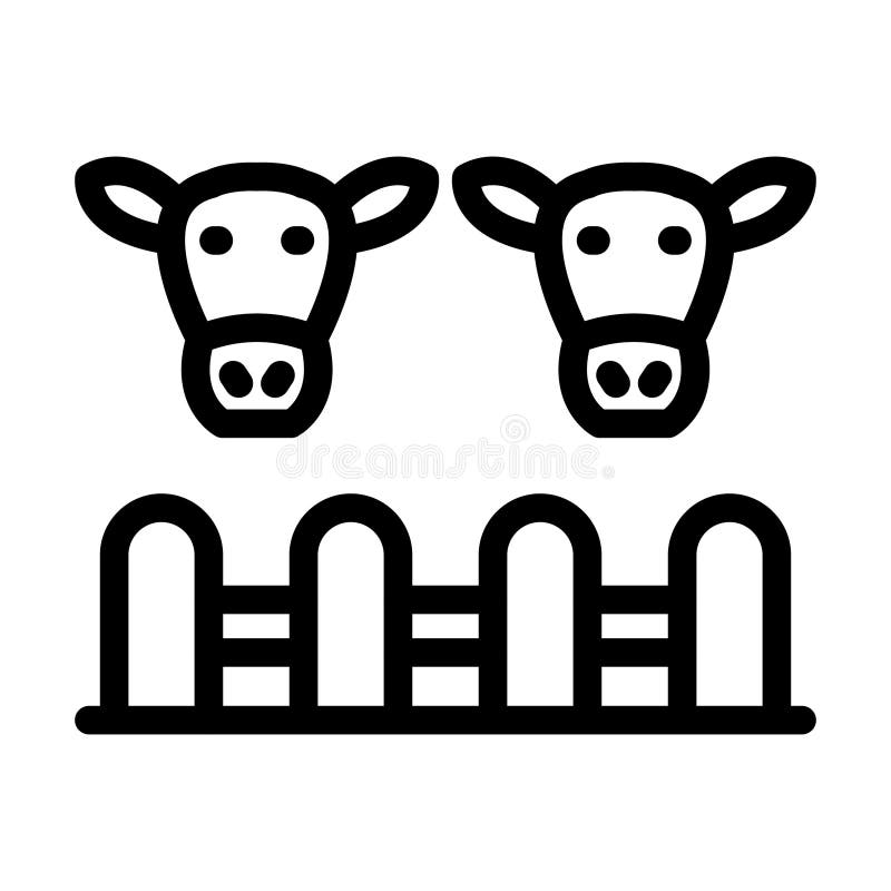 Livestock Farming Vector Thick Line Icon for Personal and Commercial ... Livestock Farming Vector Thick Line Icon for Personal and Commercial ...