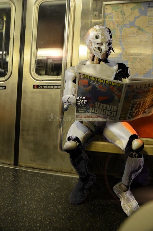 Living with Androids and Artificial Intelligence Stock Illustration ...