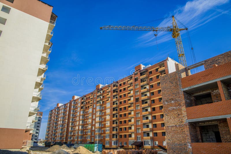 Living Building Construction Process Urbanization Concept Industrial ...