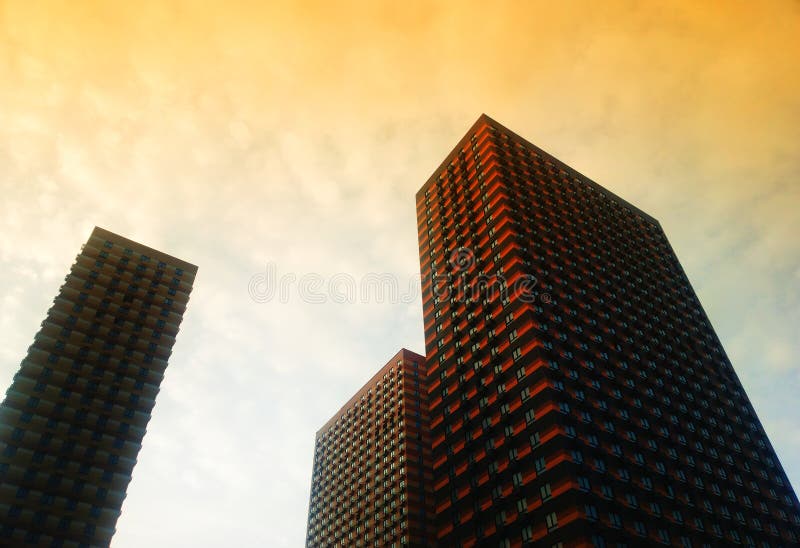 Living Buildings during Sunset Background Stock Image - Image of ...