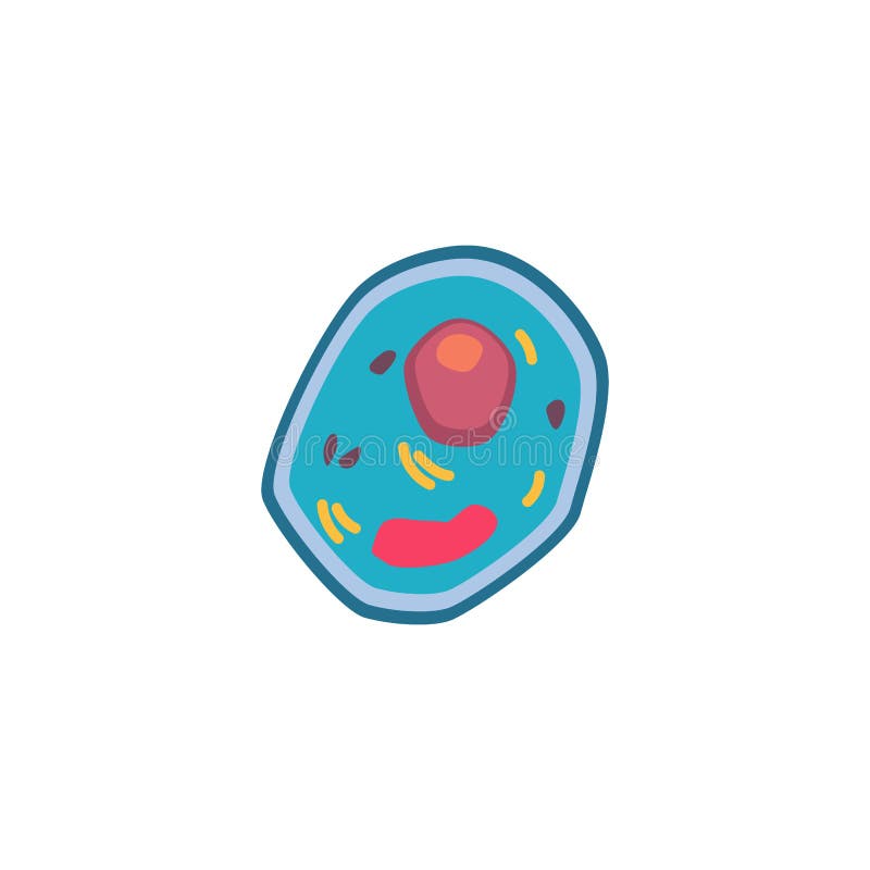 Living Cell Biological Structure Symbol Vector Illustration Isolated on ...