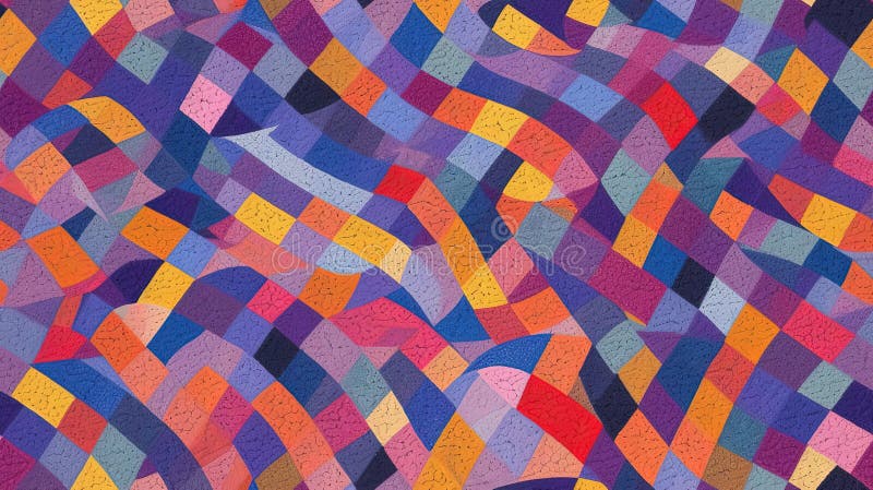 Living Color Fabric Pattern Design Stock Illustration - Illustration of ...