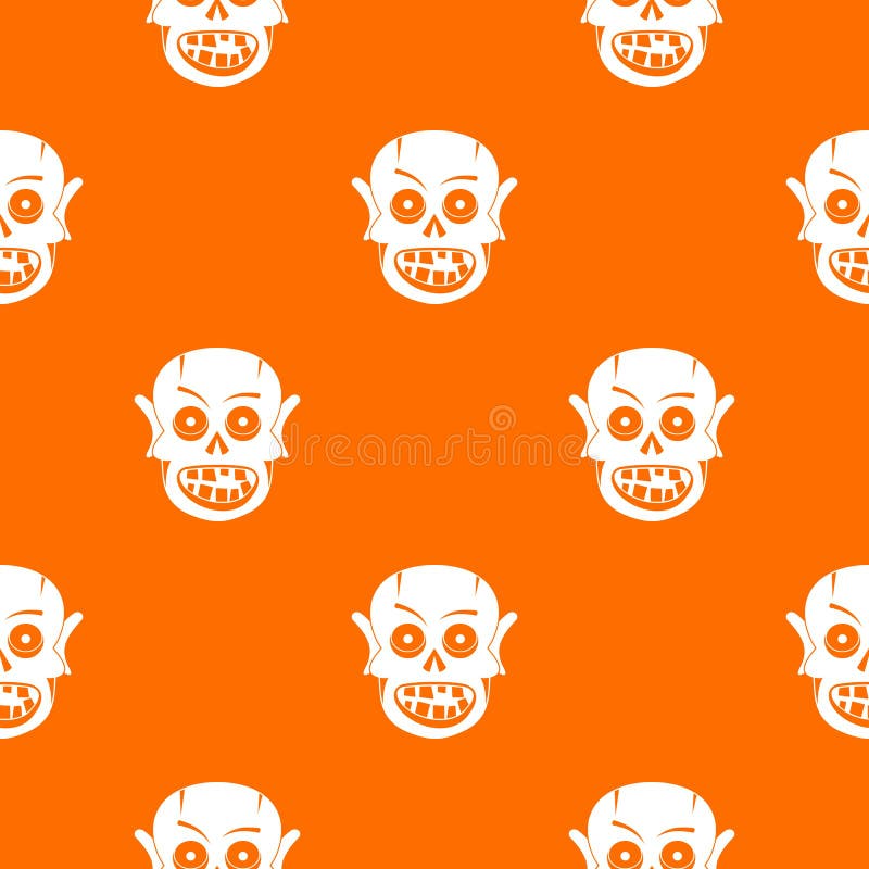 Living Dead Pattern Seamless Stock Vector - Illustration of brain, face ...