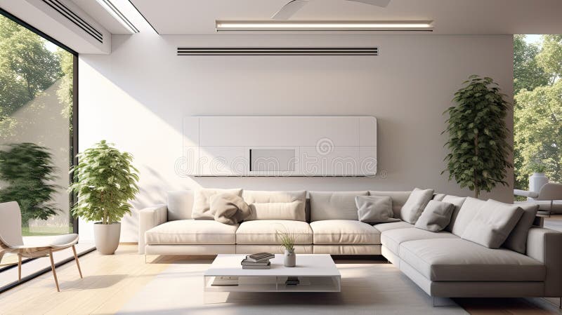 Living interior hvac stock illustration. Illustration of interior ...