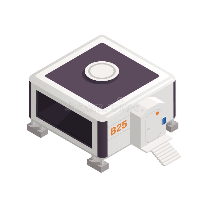 Plc Module Isometric Designed Simple Stock Vector - Illustration of ...