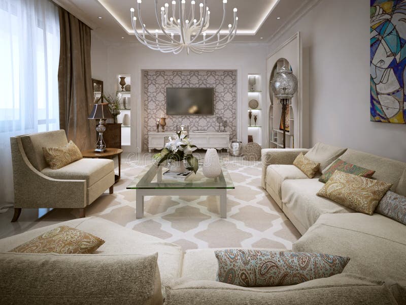 Living oriental style stock photo. Image of brown, hidden - 48276432