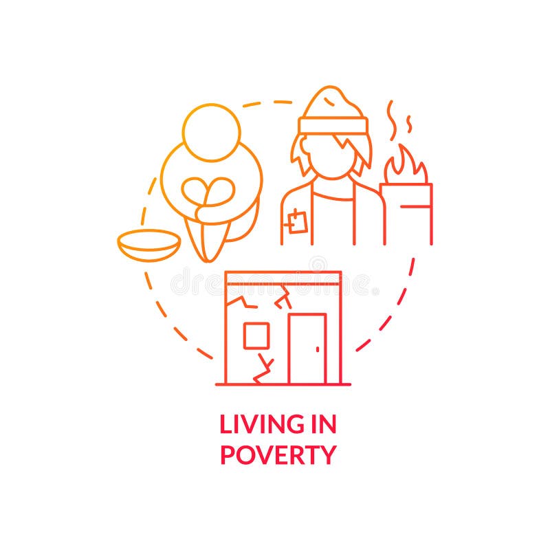Living in Poverty Red Gradient Concept Icon Stock Vector - Illustration ... Living in Poverty Red Gradient Concept Icon Stock Vector - Illustration ...
