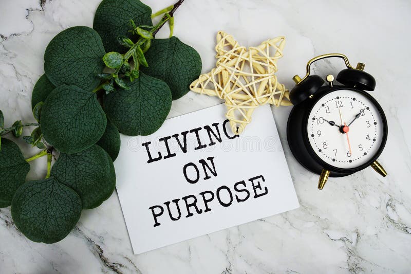 Living on Purpose the Phrase Motivational Words Quotes Concept Stock ...