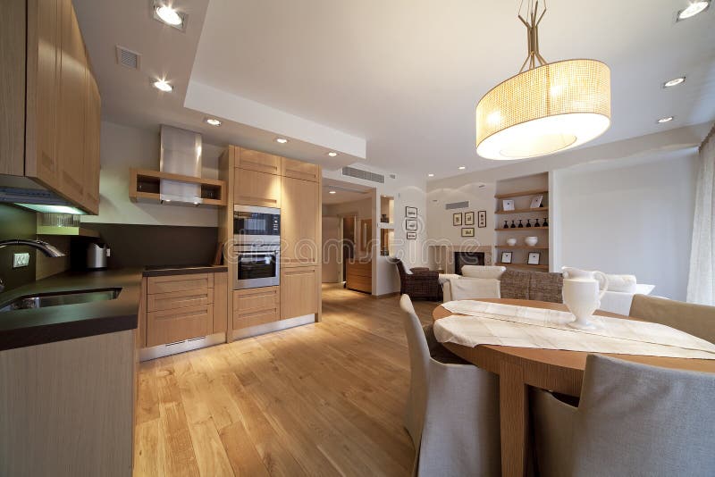 Meals Dining Room in Luxury Home Stock Image - Image of display, luxury ...