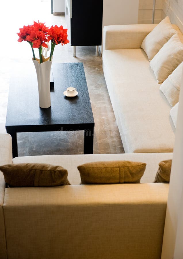 Living Room stock photo. Image of table, interior, couch - 676308