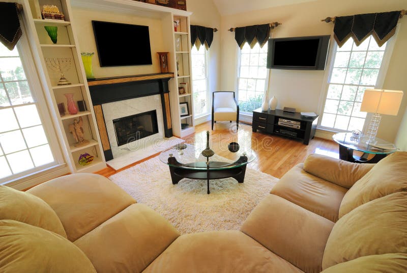 Living Room stock image. Image of luxury, homes, living - 17541815