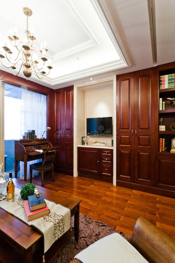 Old style living room stock photo. Image of bookstand - 3500564