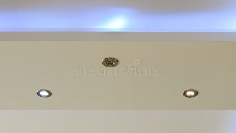 Ceiling Hidden and Spot Lights Stock Image - Image of decor, ceiling ...