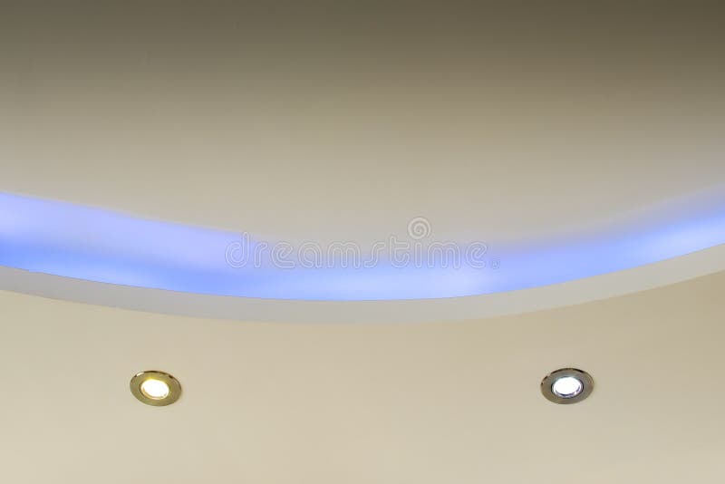Ceiling Hidden and Spot Lights Stock Image - Image of decor, ceiling ...