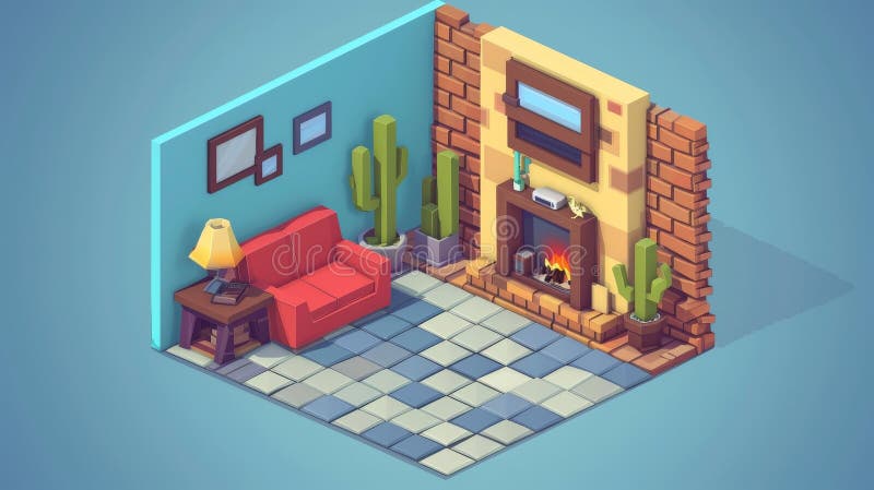 Living Room Design Banner Isometric Interior Stock Photos - Free ...