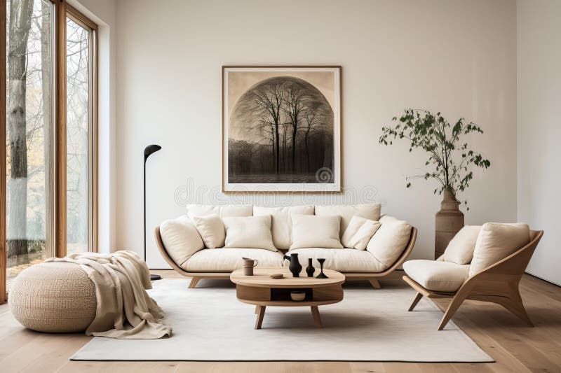 Living Room Designed with the Principles of Scandinavian Minimalism ...