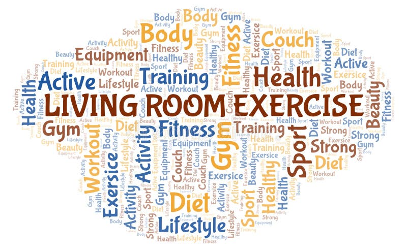 Living Room Exercise Word Cloud Stock Illustration - Illustration of ...