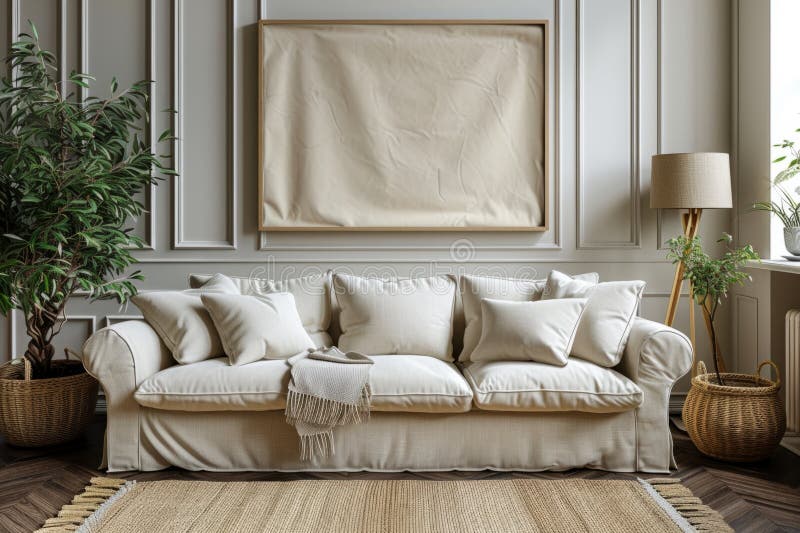 Modern Living Room Interior Design with Clean Aesthetics. AI Generated ...