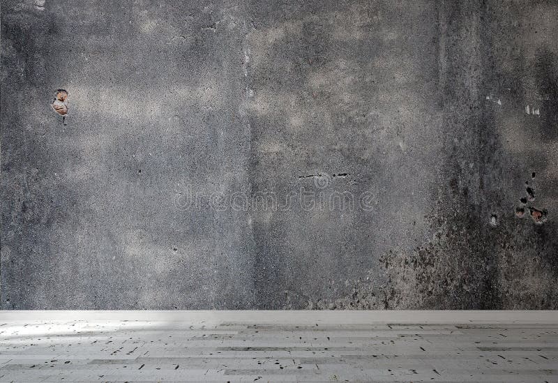 Beauty Loft Living Room Interior Design and Dirty Concrete Texture Wall ...