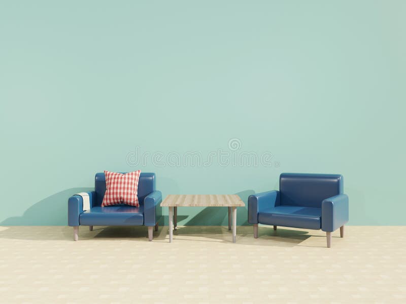 Living Room Interior. Empty Room with Chair Stock Illustration ...