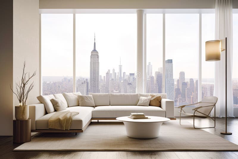 Living Room with Large Window and Large Sectional Couch in Front of ...