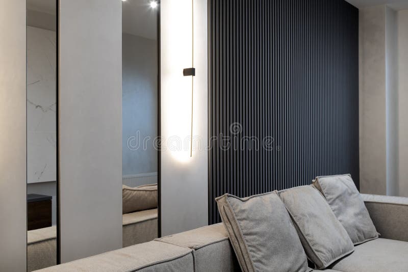 Living Room Layout. Interior Concept and Design. Stock Image - Image of ...