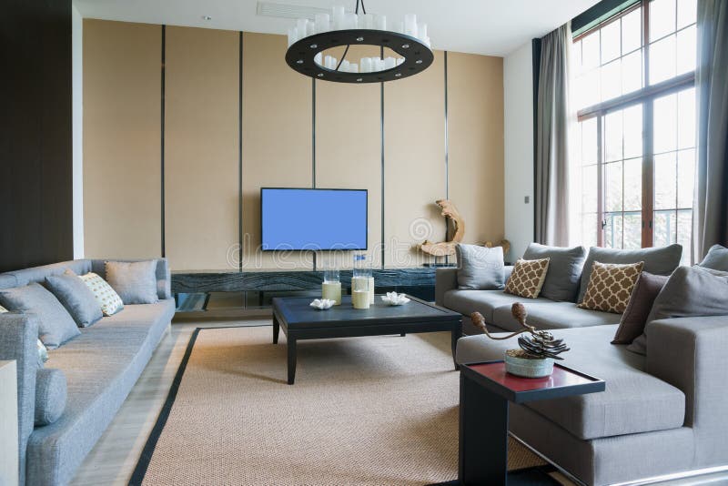 Living room stock photo. Image of house, room, modern - 34805382