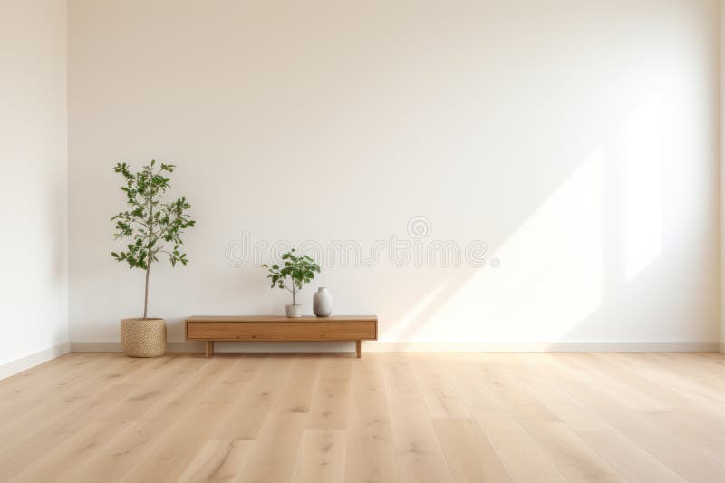 Living Room with Tv Stand, Natural Light, Generative Ai. Stock ...