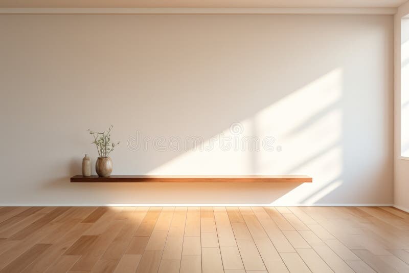 Living Room with Tv Stand, Natural Light, Generative Ai. Stock ...