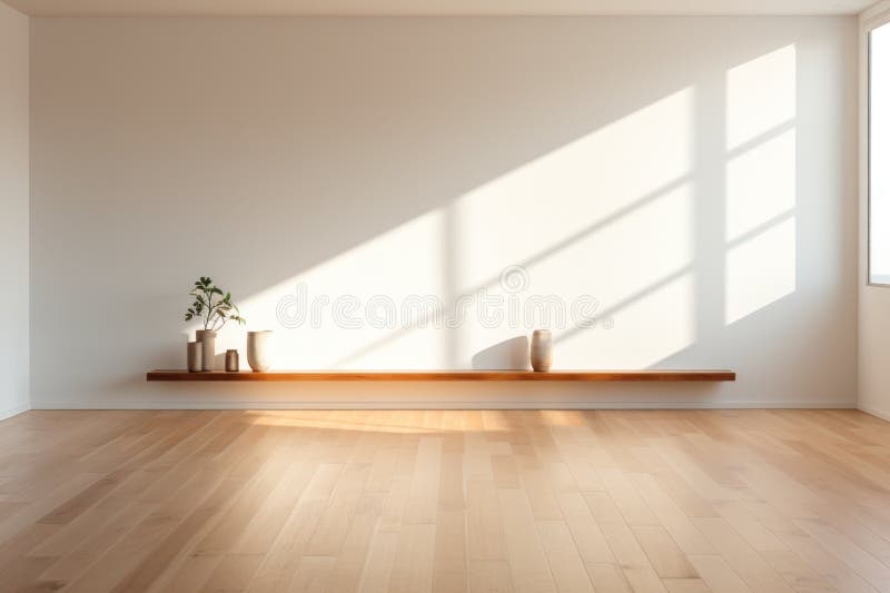Living Room with Tv Stand, Natural Light, Generative Ai. Stock ...