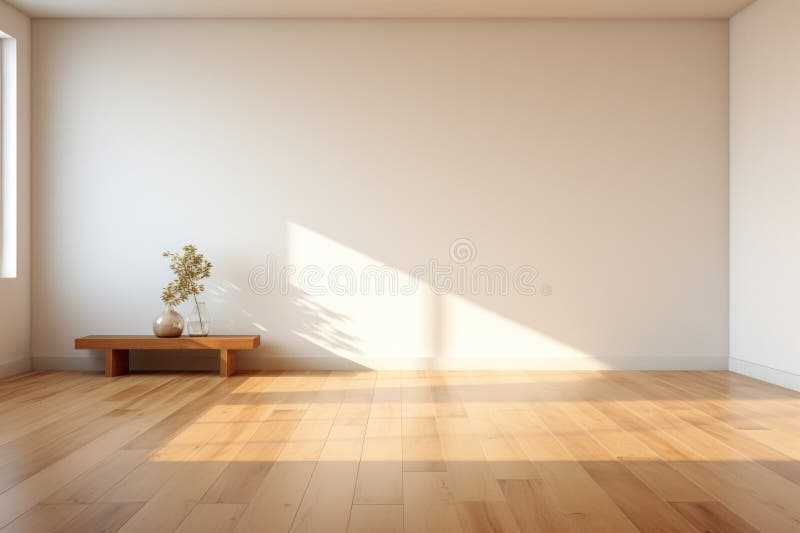 Living Room with Tv Stand, Natural Light, Generative Ai. Stock Photo ...