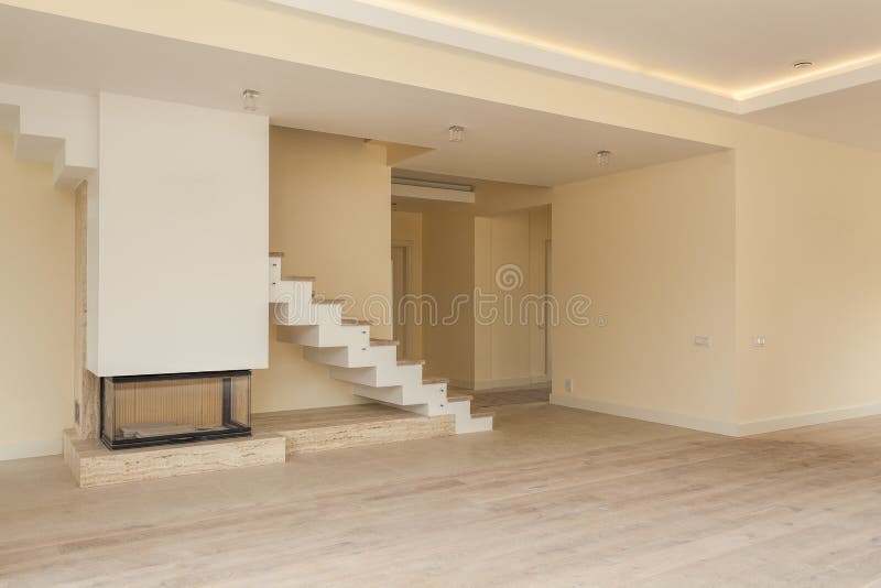 Living Room Under Construction Stock Image - Image of indoor, indoors ...