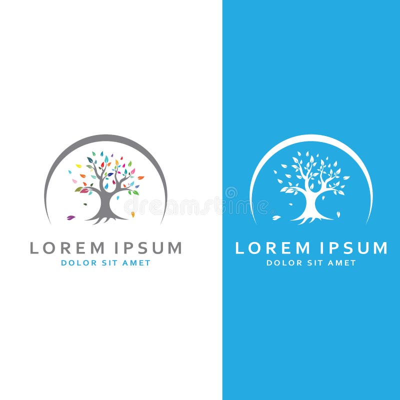 Living Tree Logo Design, Using a Vector Illustration Template Concept ...