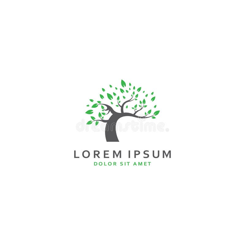Living Tree Logo Design, Using a Vector Illustration Template Concept ...