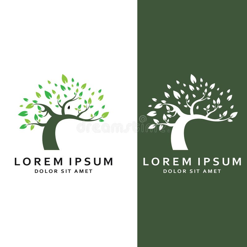 Living Tree Logo Design, Using a Vector Illustration Template Concept ...