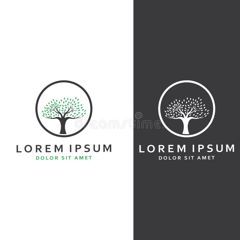 Living Tree Logo Design, Using a Vector Illustration Template Concept ...