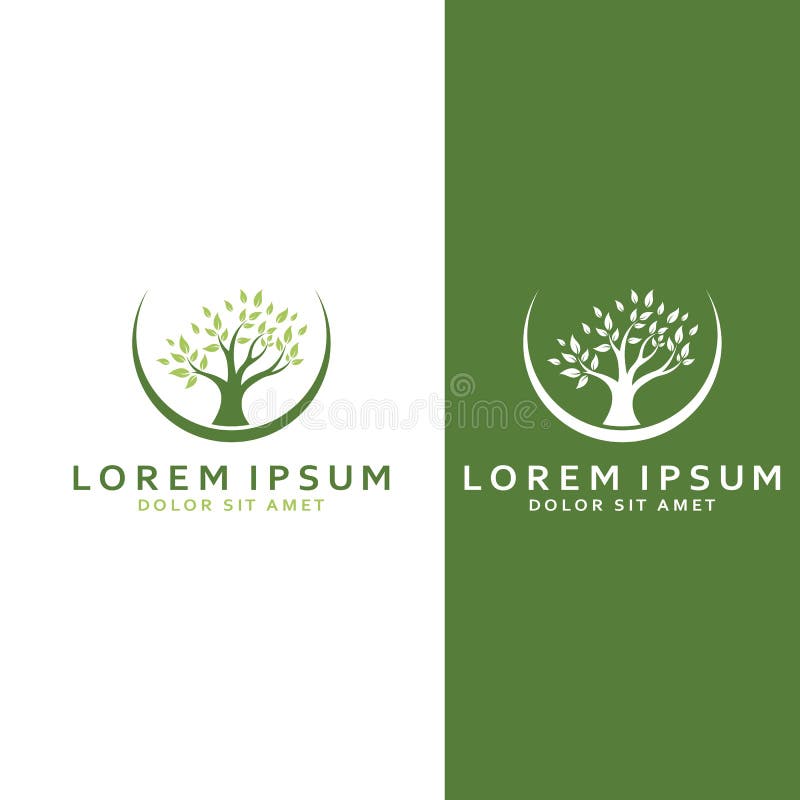 Living Tree Logo Design, Using a Vector Illustration Template Concept ...