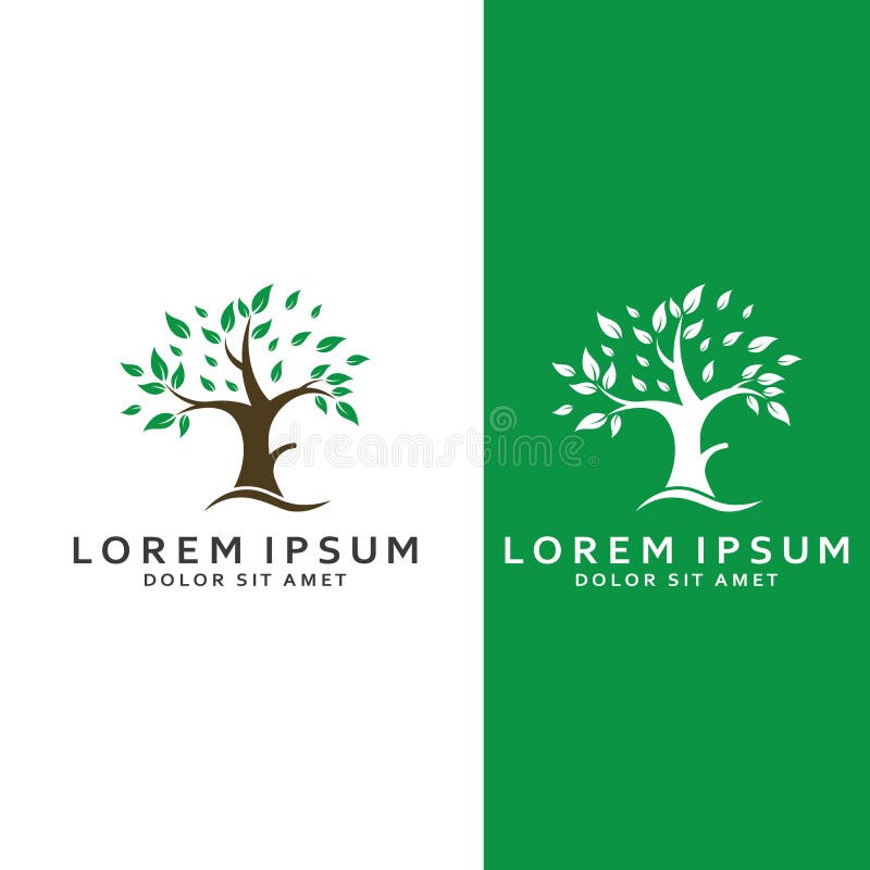 Living Tree Logo Design, Using a Vector Illustration Template Concept ...