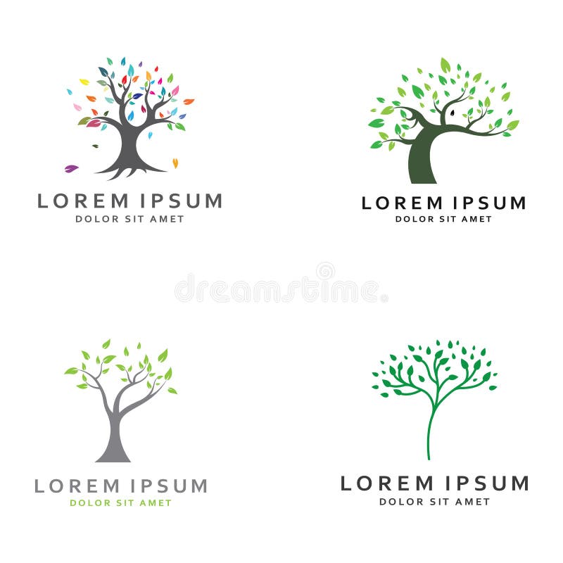 Living Tree Logo Design, Using a Vector Illustration Template Concept ...