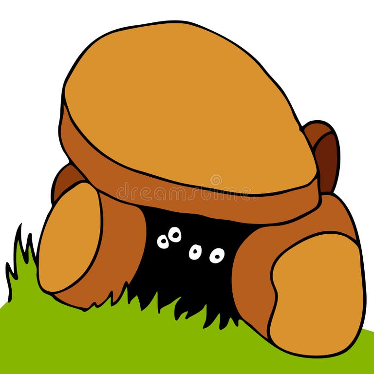 Cartoon Hiding Under Rock Stock Illustrations – 4 Cartoon Hiding Under ...