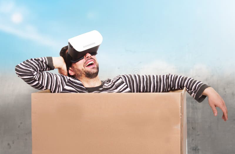 Living in a Virtual World, Concept Stock Image - Image of male ...